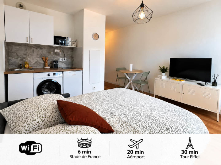 Studio Lumineux-qwartz-terrasse Privée-freeparking - Saint-Ouen