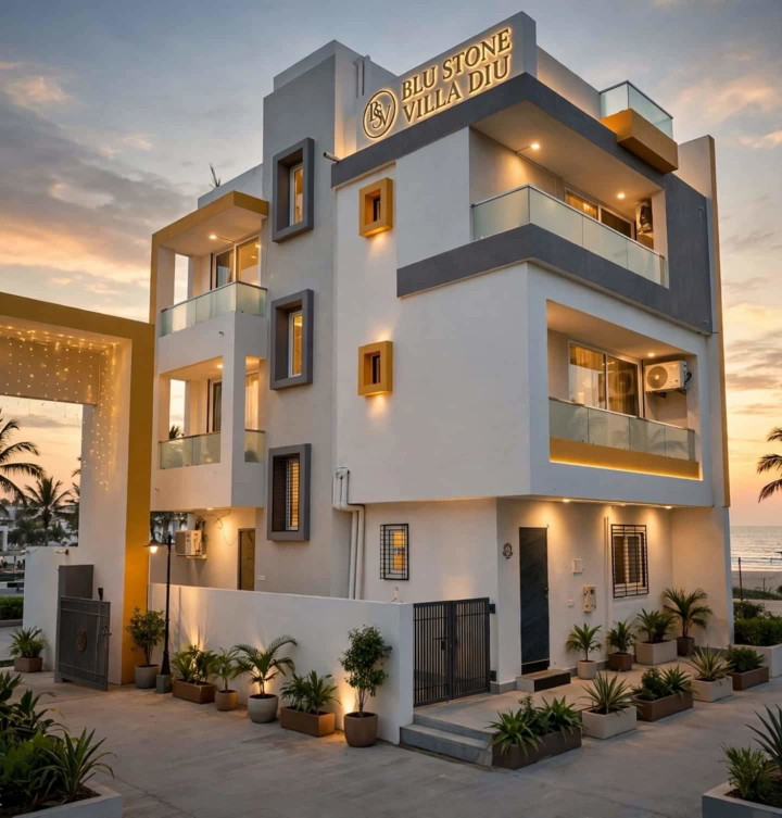 Blu Stone Villa In Diu 4bhk - Diu