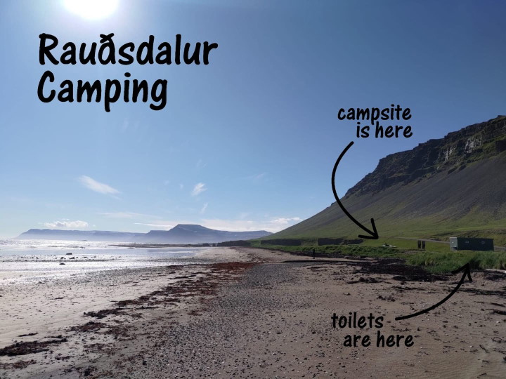 Rauðsdalur Camping At The Beach Near Brjanslaekur - Greenland