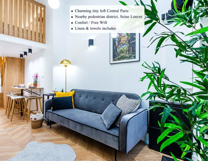 Tiny Loft Louvre Seine River Paris |4pers| Ac - Paris