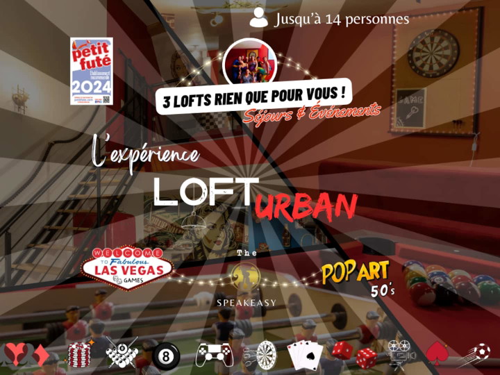 Privatisez 3 Lofts 300m2 &Bar à Jeux By Loft Urban - Firminy