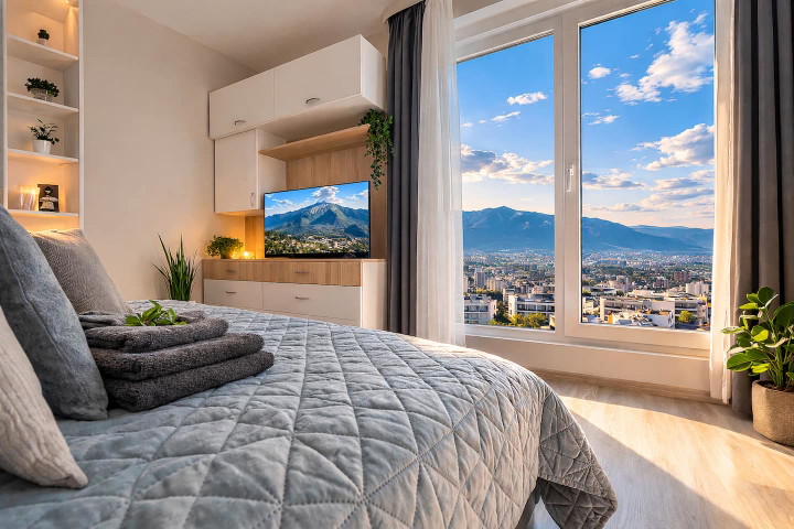 Mountain View Escape | Cozy Apt + Private Parking - ソフィア