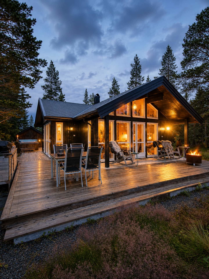 Moderne Hytte Nær Innsjø  Jacuzzi, Båt Og Elsykler - Norway