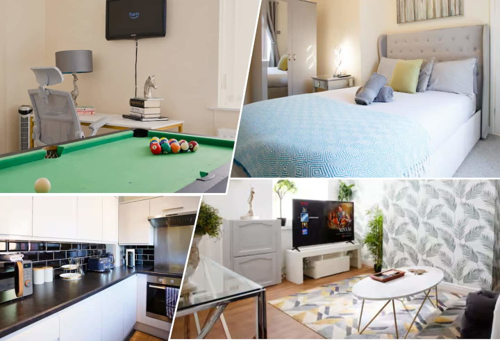 2br House Nr Etihad L Parking/garden/pool Table - Oldham
