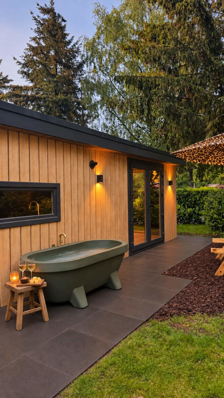 Boshuis Leo | Privé Tuinbad In Het Bos - Epe