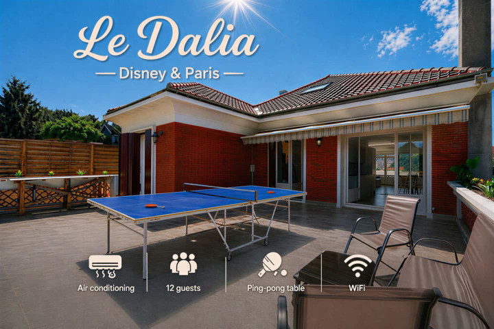 Le Dalia  12 Pax  Table Tennis  Paris & Disney  Wi-fi - Département Seine-Saint-Denis