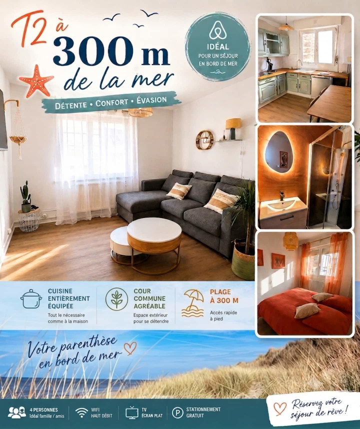 Le Cocon Des Dunes, T2 à Quelques Pas De La Plage - Bray-Dunes