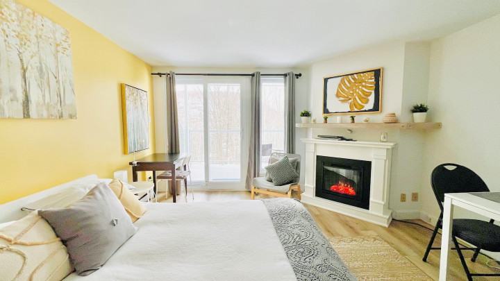 Modern Studio Apt | Kitchen | Balcony | Fast Wifi - Mont-Tremblant
