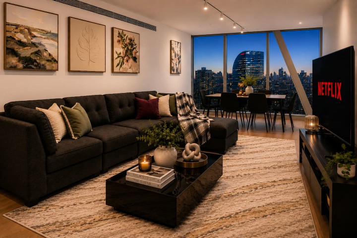 Sky-high Corner Apartment, Free Parking 39th Floor - Melbourne