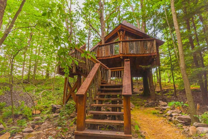 Romántica Casa Del áRbol Rústica - ¡Incluye Cena Gratis Para 2! - Farmington, PA