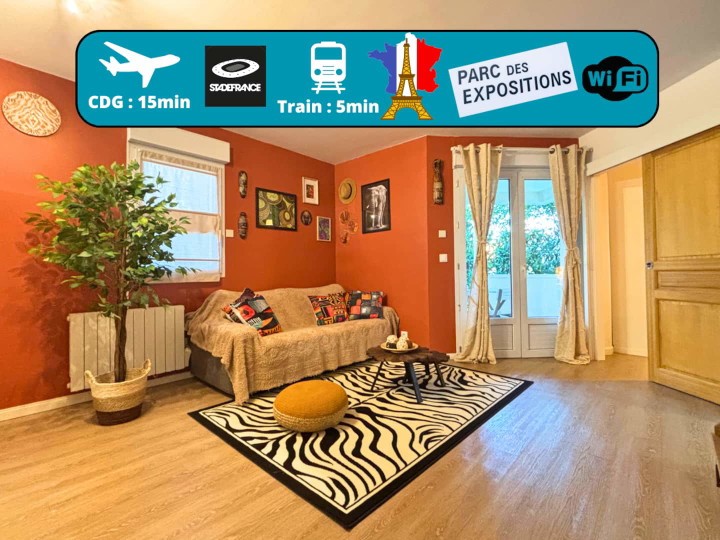 T2 Cosy Avec Terrasse  Rer B 5 Min  Cdg  Paris - Livry-Gargan