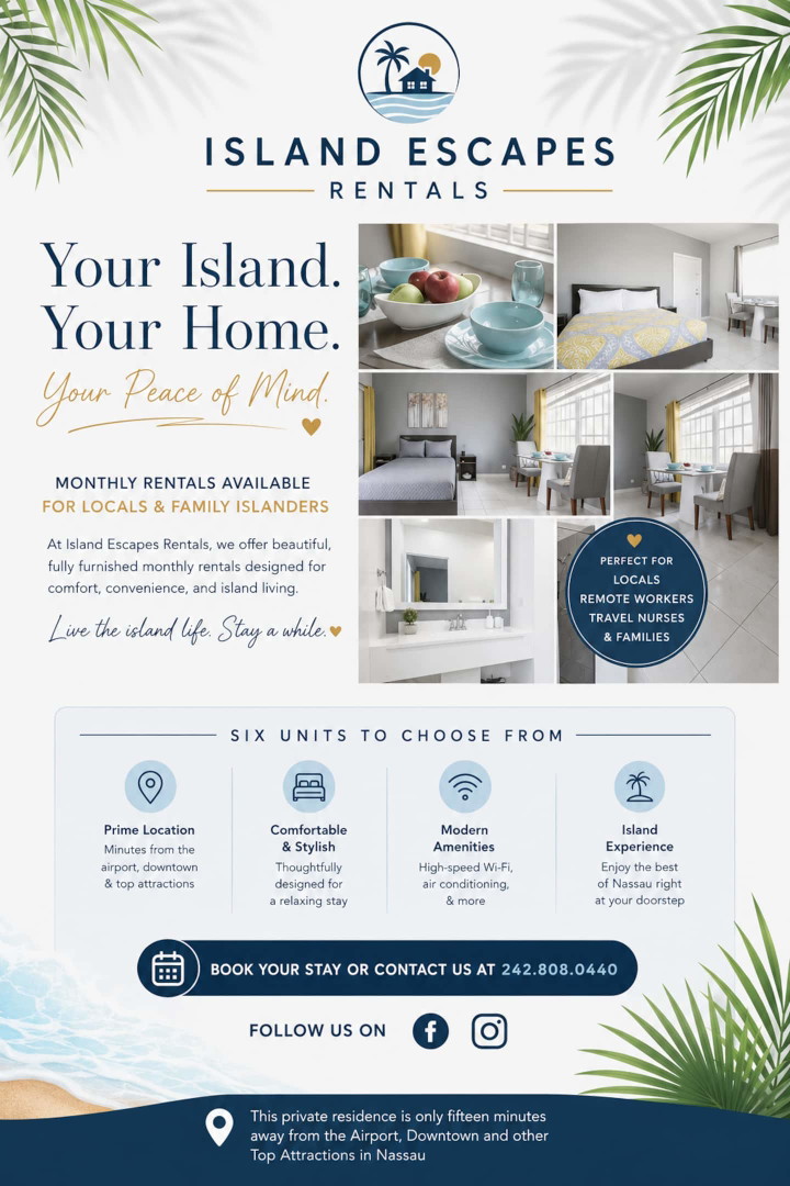1-clean. Centrally Located. Book Your Stay! - Nassau