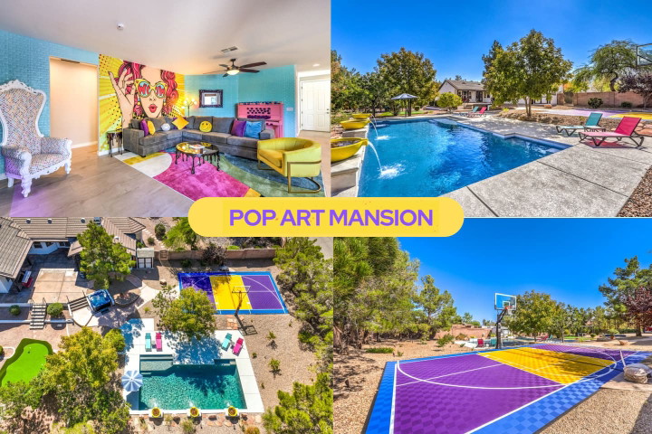 Vegas Pop Art Mansion: Pool, Spa, Pickleball, Game - Henderson, NV