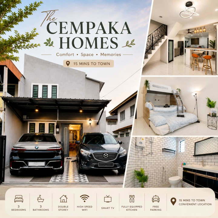 The Cempaka 3r3b Homes | 15 Minutes To Town - Ipoh