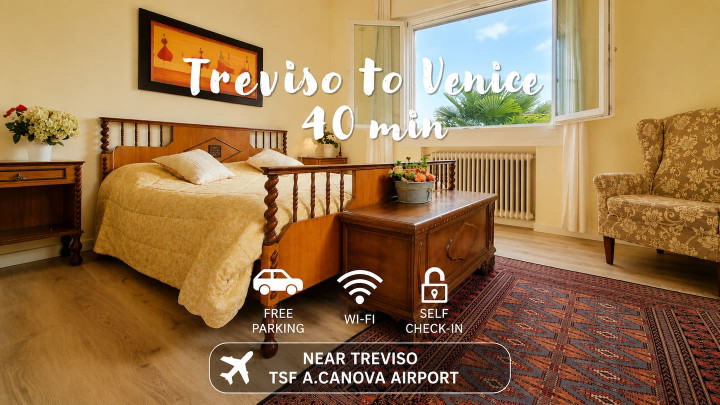 [Treviso To Venice 40 Min]free Parking - Free Wifi - Treviso
