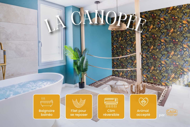 La Canopée*baignoire Balnéo*filet Suspendu*clim - Carpentras