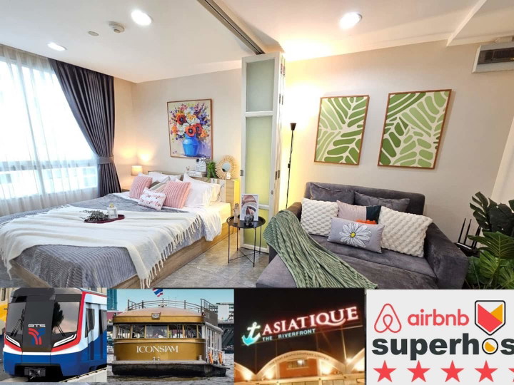 A19 Center 2 Beds Bts 8 Min Pier Asiatique Icon Siam - Bangkok