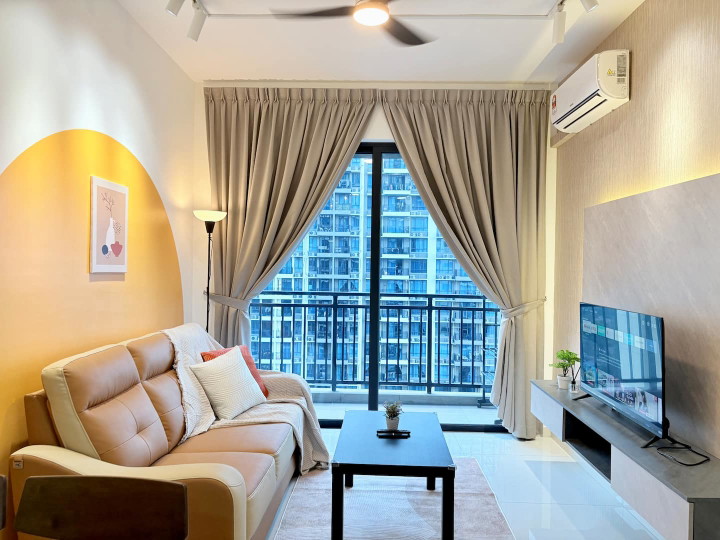 Cozy Nordic 2bed 1-3pax｜jbtownciq｜netflixwifi - Johor Bahru