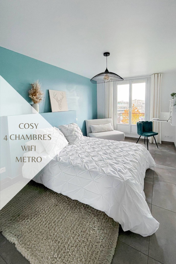 ღ Longchamp 4 Chambres Wifi Métro à 400m - Betton
