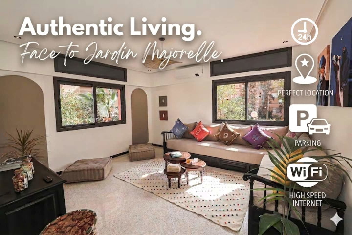 L Air De Majorelle Comfy Apartment + Parking - Marrakech
