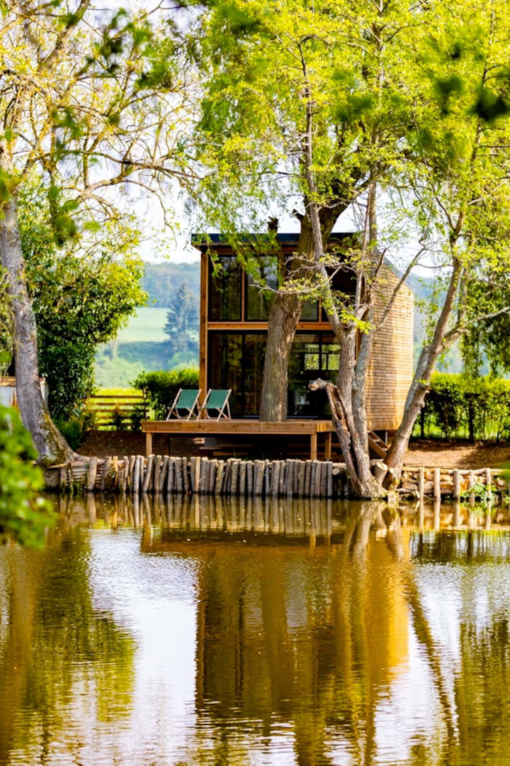 Cabane Saule Au Bord De La Rivière - France