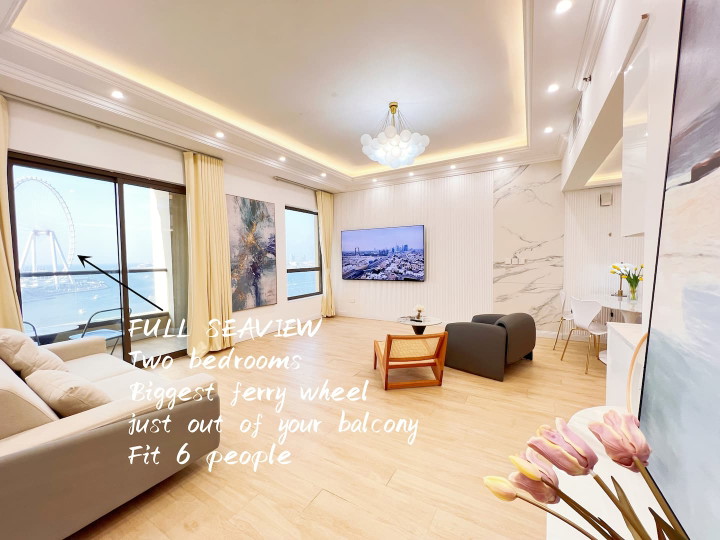 Jbr Full Sea View(dubai Eye)2br Fit6,2min To Beach - Dubai