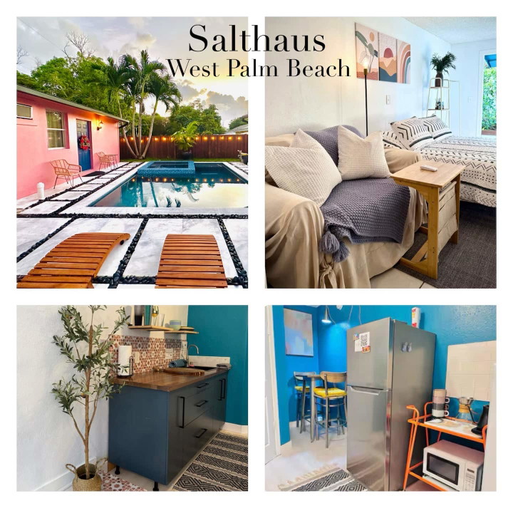 Salthaus | Luxe Saltwater Pool & Spa | Suite C - West Palm Beach, FL