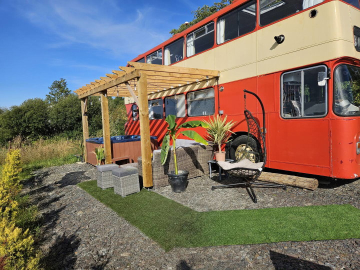 Unique Double-decker Bus With Hot Tub. - Wales