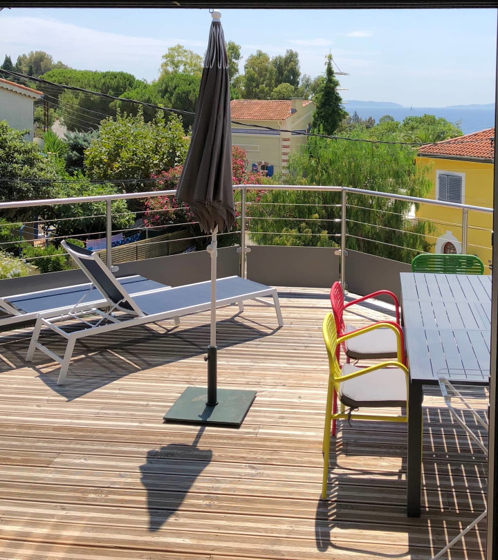 Neue Wohnung In 200 M Strand La Fossette - Meerblick Von Allen Zimmern - Département Var