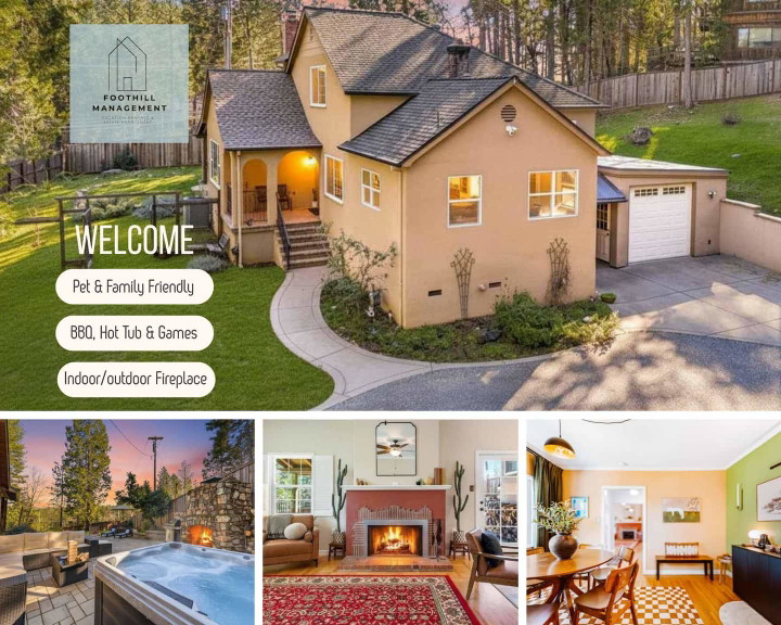 Hearthside Retreat  Hot Tub & Outdoor Fireplace - Nevada City, CA