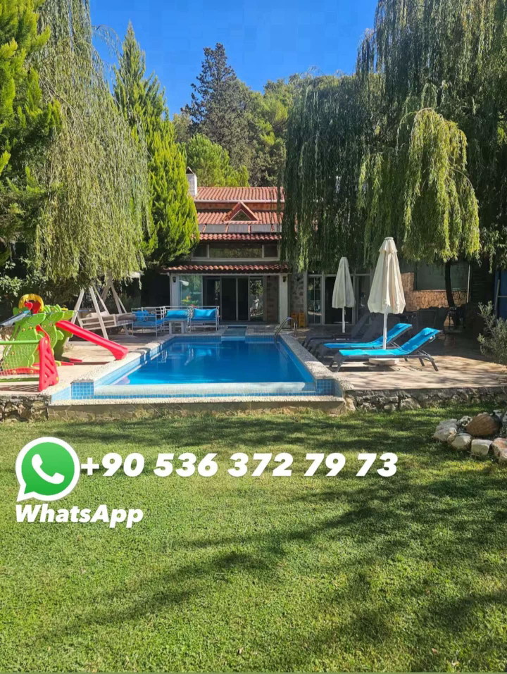 Sheltered Outdoor, Heated Indoor Pool Stone Villa - Kalkan