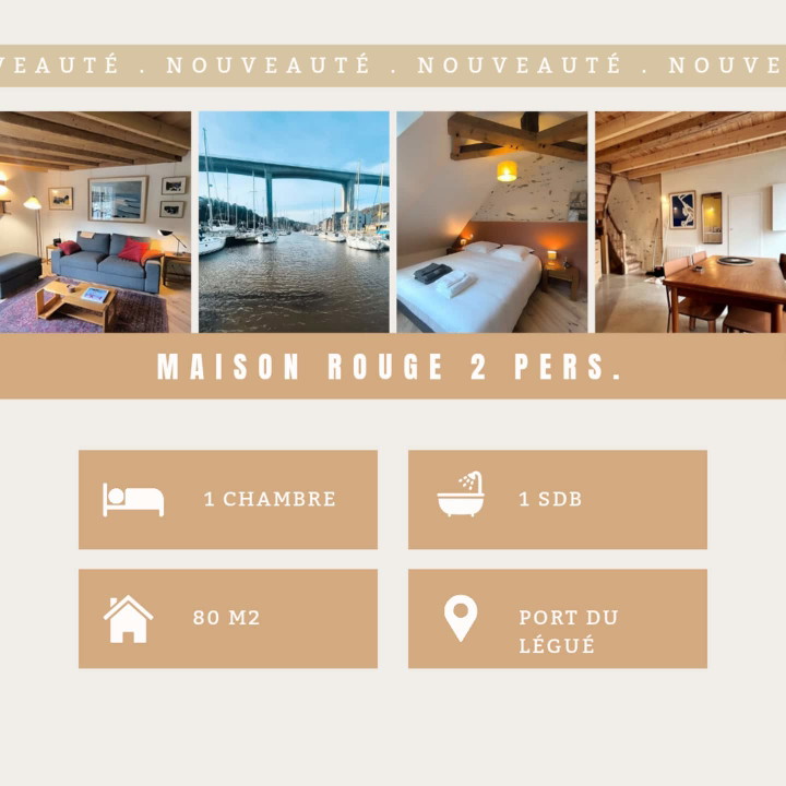 La Maison Rouge, Sur Le Port Pour 2 Personnes - Plérin