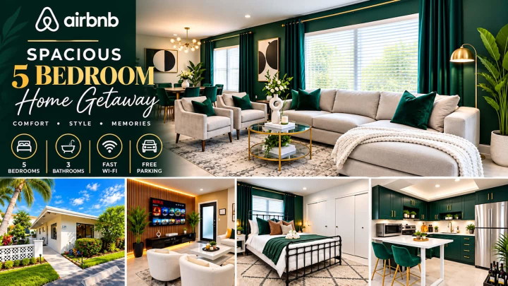 New! Modern Coastal 5br | Sunset Villa Near Beach - Pompano Beach, FL