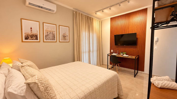 Modern, Comfortable Studio With Air Conditioning - Jaguariúna