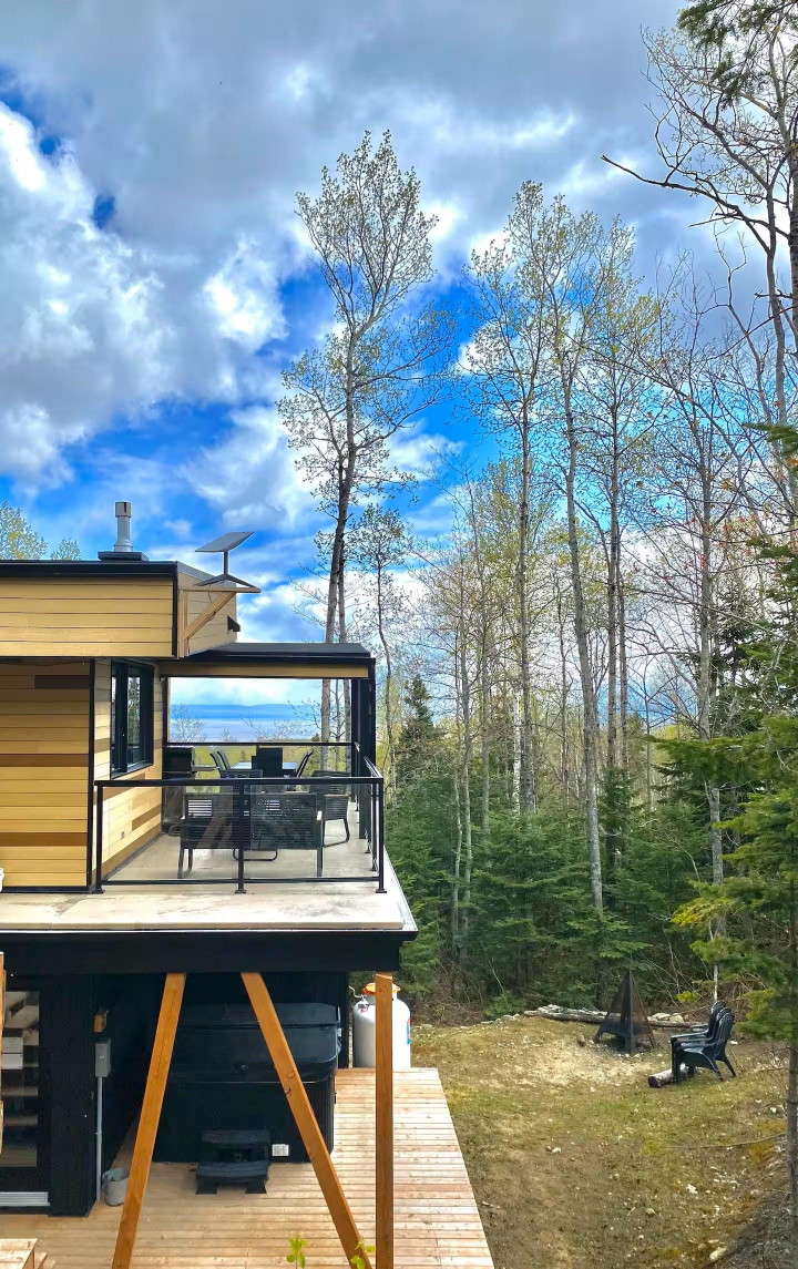 Héméra 15: Spa, Terrasse Bbq & Vue Sur Forêt - Charlevoix