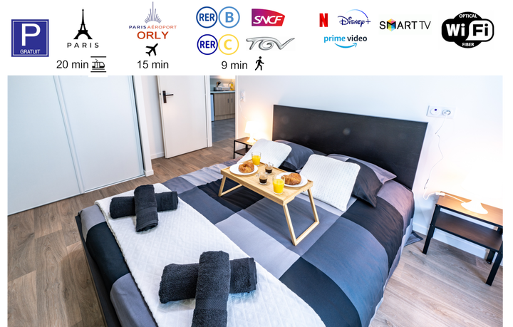 Massy Palaiseau Tgv - Rer B&c - Free Parking - Saclay