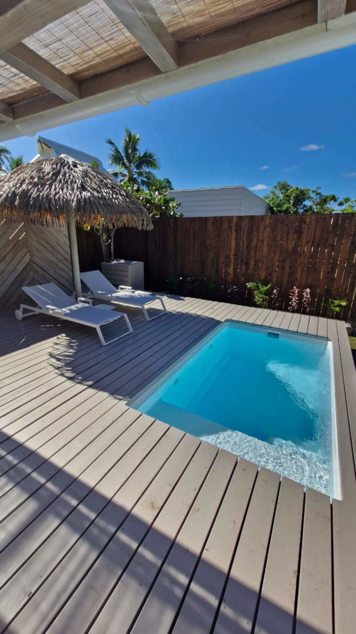 Moorea Temae Bungalow With Pool - Fare Ninamu - French Polynesia