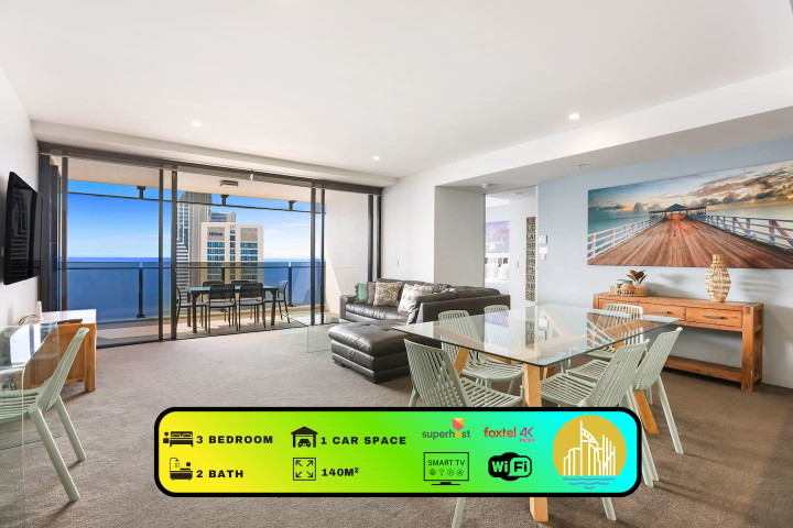 ️Circle Luxury Skyhome - Level 56. 4 Smart Tvs - Gold Coast