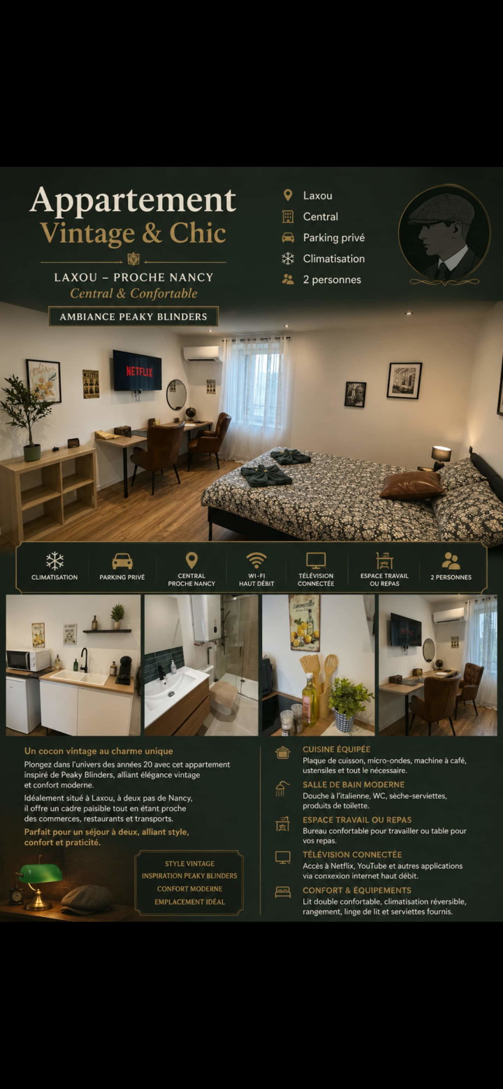 La Suite Vintage Avec Parking Gratuit Et Clim - Laxou