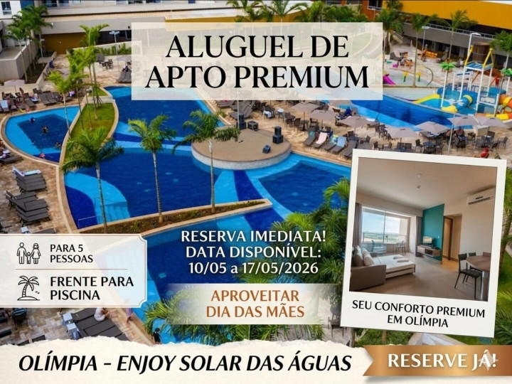 Apto Solar Das ÁGua - 4° Andar 
Vista Piscina - Olímpia