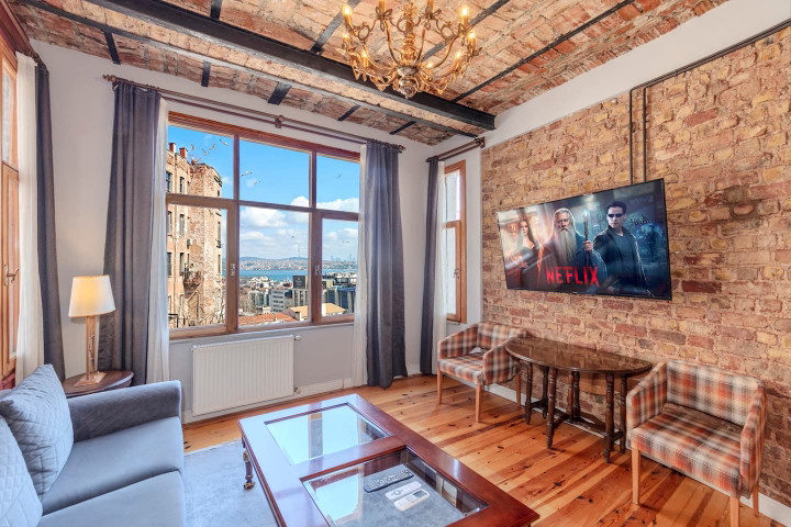 Designer 3br/2ba/acterrace W/ Iconic Istanbul View - İstanbul