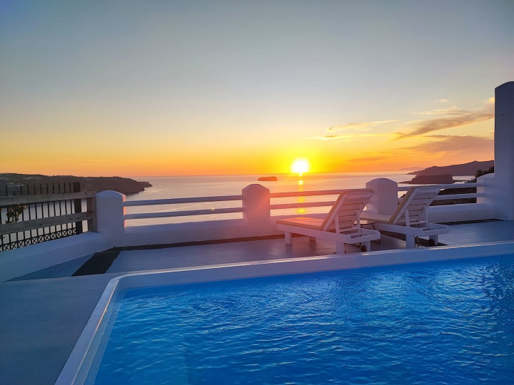 "The Cliff Reflections" Queen Room With Sea View - Santorini