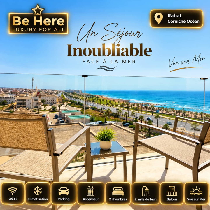 Vue Mer  2ch Luxe  Terrasse & Parking - Rabat