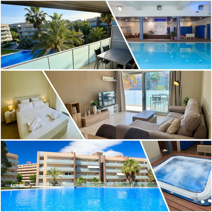 Modern Apt W/ Spa, Gym & Pools In Relaxing Complex - Salou
