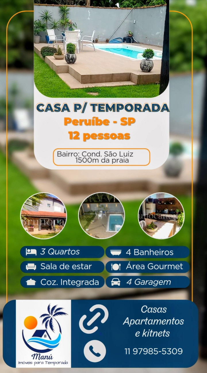 Sobrado Top C/ Piscina Em Condomínio Res. Peruíbe - Peruíbe