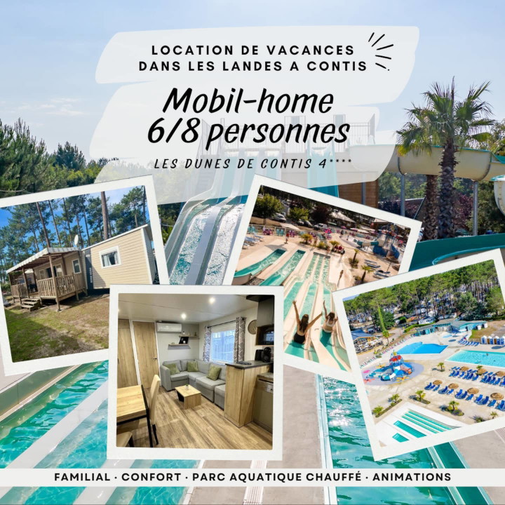 Les Dunes D'ezc Mh 40m² Tout éQuipé - Camping 4* - Lit-et-Mixe
