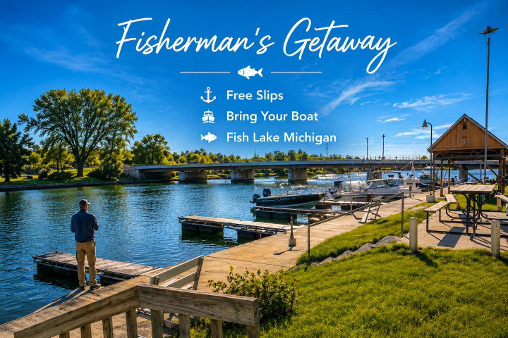 Waterfront Marina Cottage - Two Rivers, WI