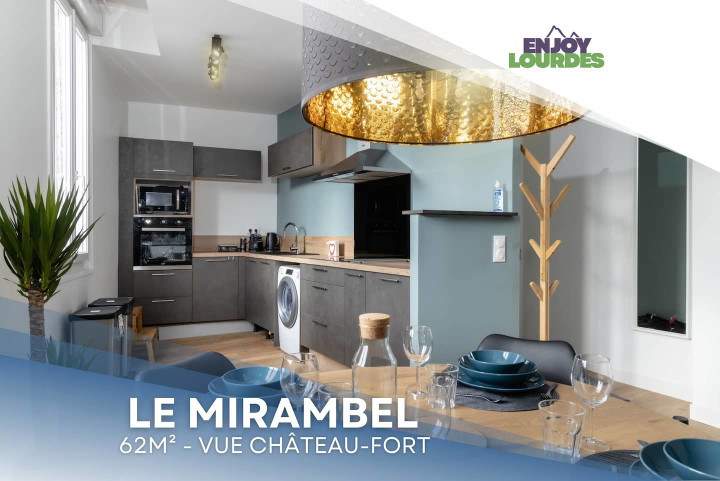 Le Mirambel-62 M2- 2 Chbres-vue 180°-sanctuaire - Lourdes