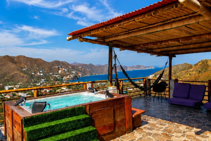 House In Taganga With Ocean View, Pool, Jacuzzi - Santa Marta