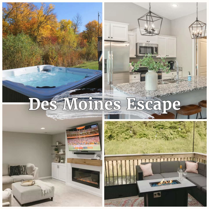Modern Escape - Hottub+game Room - Des Moines, IA